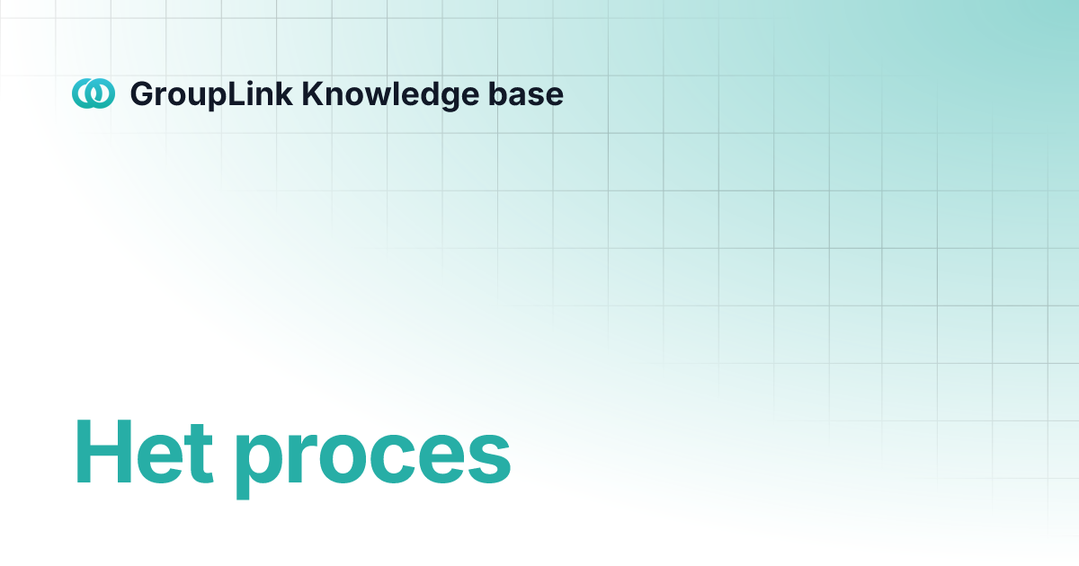 Het proces | GroupLink Knowledge base